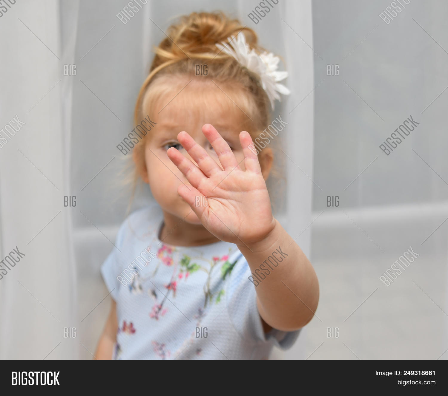 Little Girl Covers Her Image & Photo (Free Trial) | Bigstock