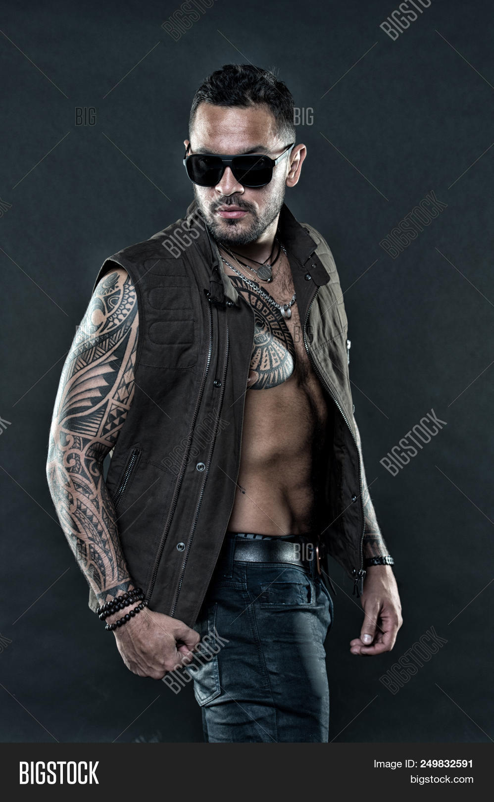 Tattooed Man Six Pack Image & Photo (Free Trial) | Bigstock