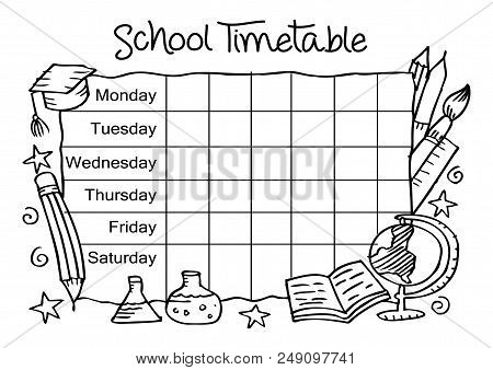 Timetable Images, Illustrations & Vectors (Free) - Bigstock