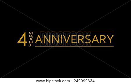 4 Years Anniversary Vector & Photo (Free Trial) | Bigstock
