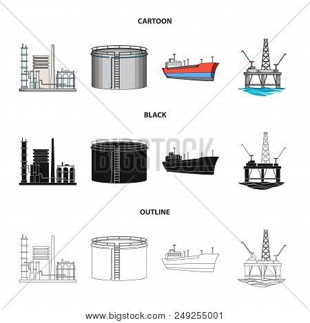 Stock Vector Storage Oil Tank Cartoon Icon Images, Illustrations ...