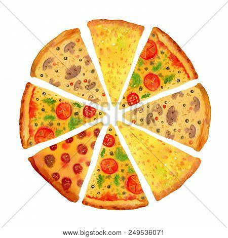 Round Pizza Assorted Image & Photo (Free Trial) | Bigstock