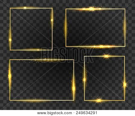 Glow Frames. Golden Vector & Photo (Free Trial) | Bigstock