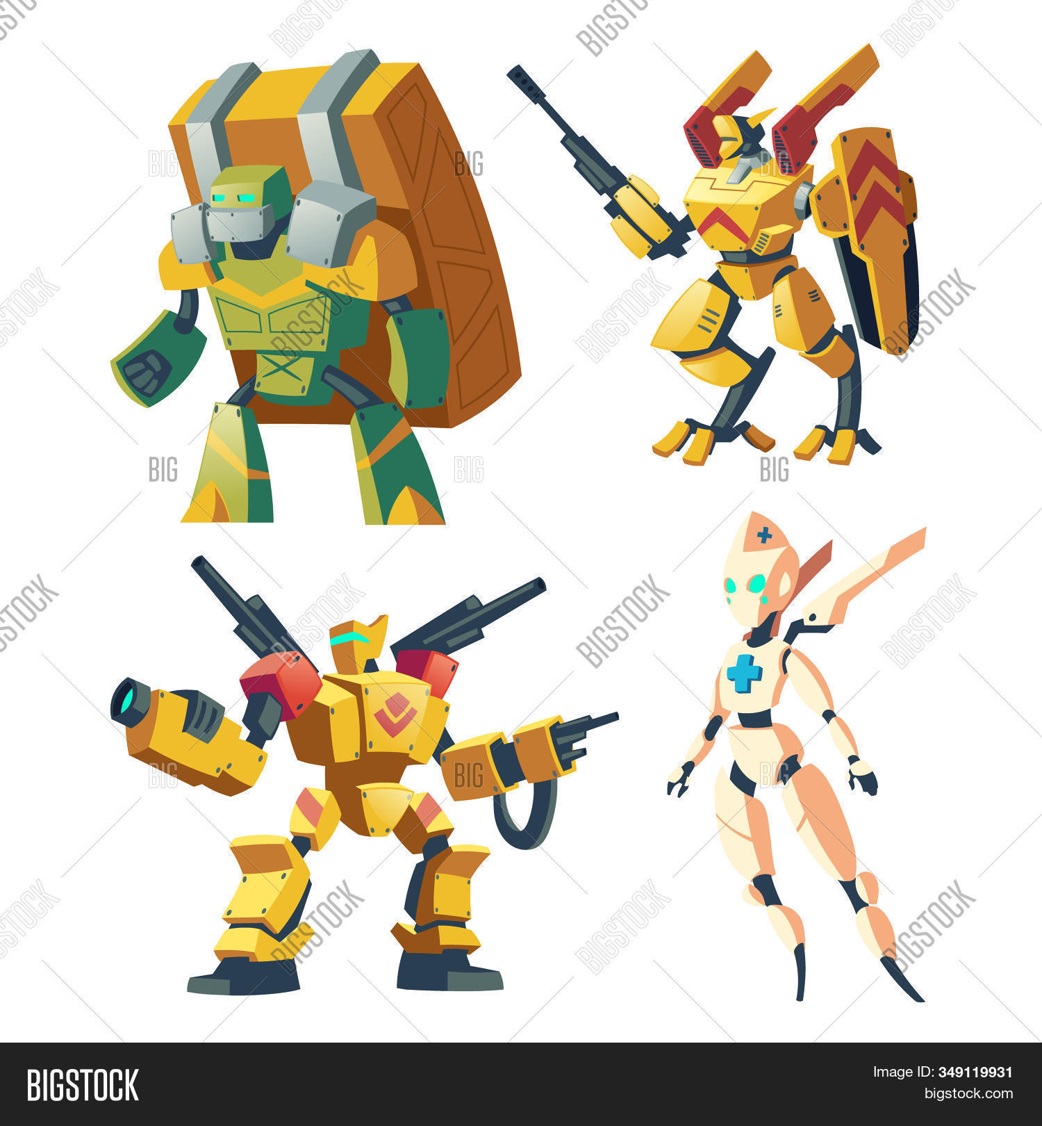 Cartoon Combat Robots Image & Photo (Free Trial) | Bigstock
