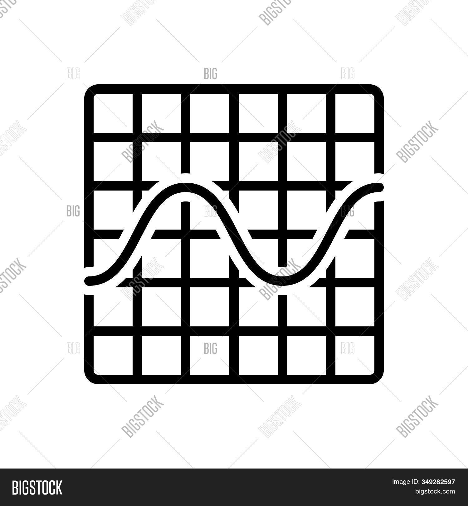 Black Line Icon Sine- Vector & Photo (Free Trial) | Bigstock