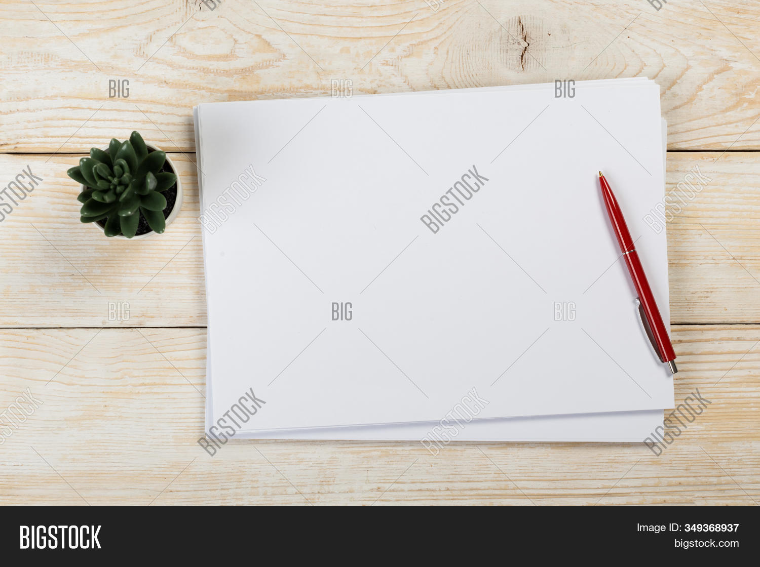 A4 White Paper Pen On Image & Photo (Free Trial) | Bigstock