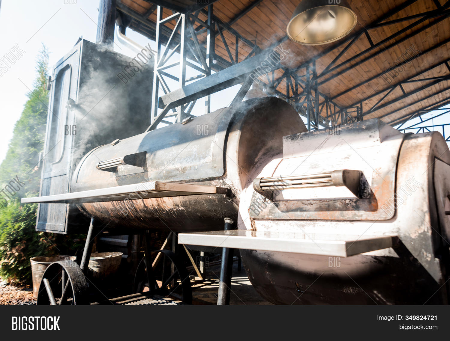 Large Barbecue Smoker Image & Photo (Free Trial) | Bigstock