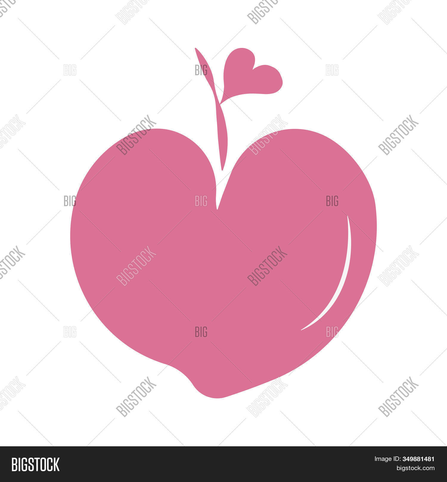 Vector Heart Apple Vector & Photo (Free Trial) | Bigstock