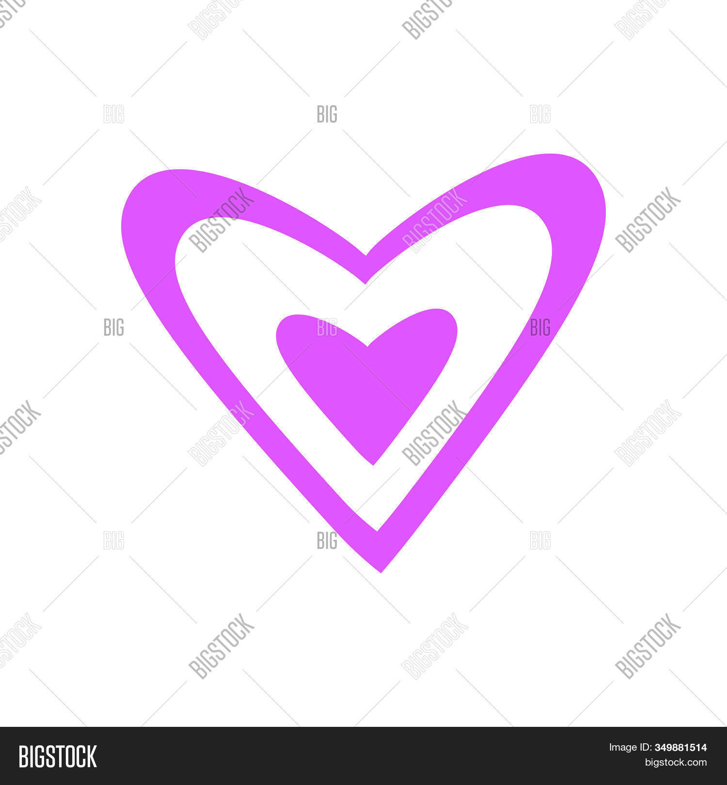 Vector Heart Outline Vector & Photo (Free Trial) | Bigstock