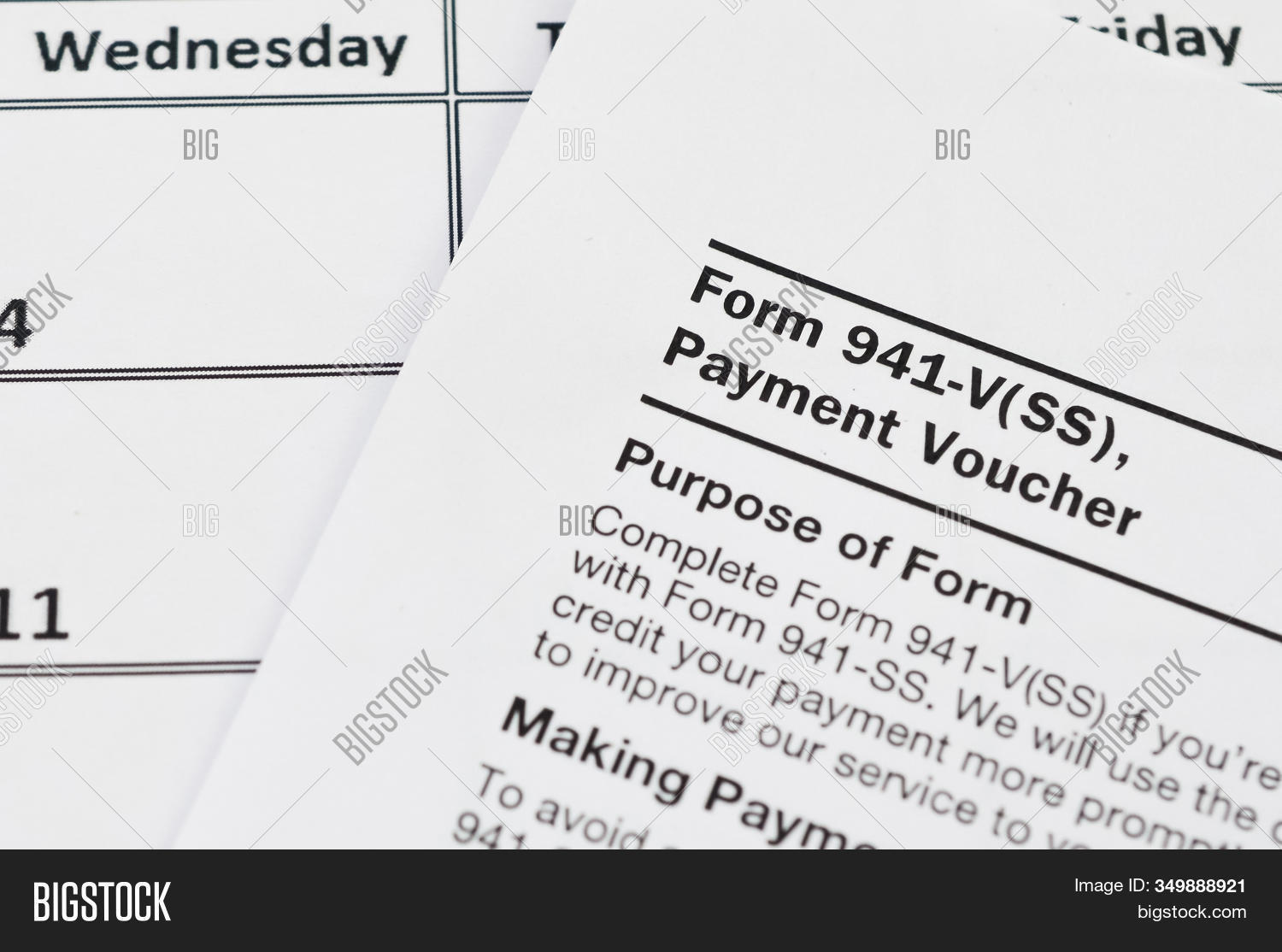 Irs Form 941-v Payment Image & Photo (Free Trial) | Bigstock