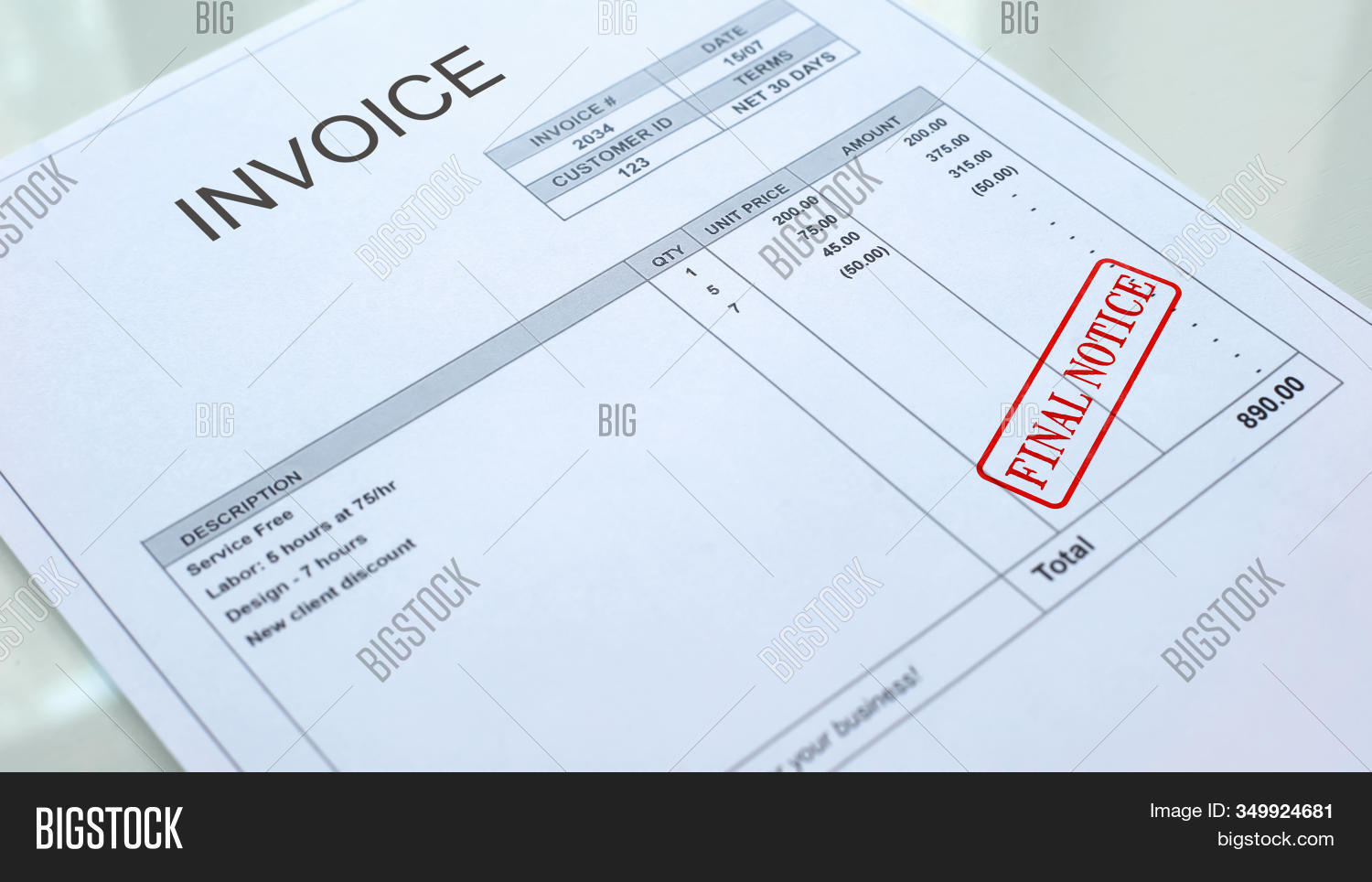 Final Notice Stamped Image & Photo (Free Trial) | Bigstock