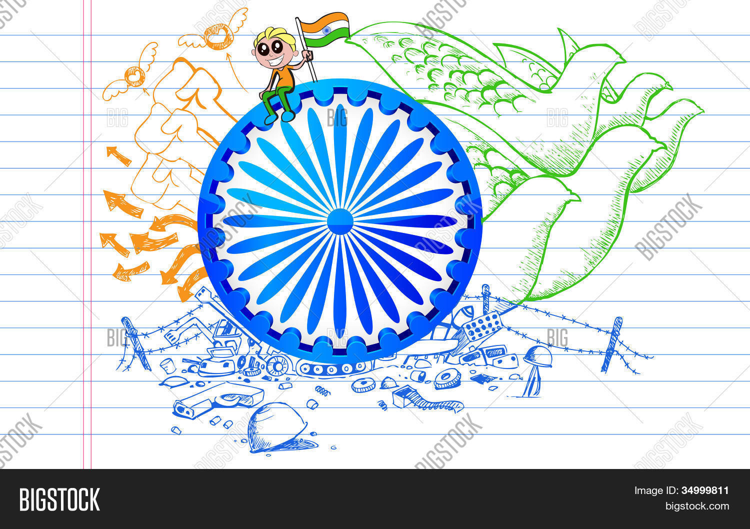 Illustration Ashok Vector & Photo (Free Trial) | Bigstock