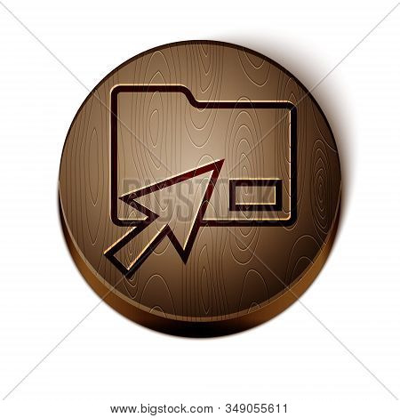 Brown Line Cursor Vector & Photo (Free Trial) | Bigstock