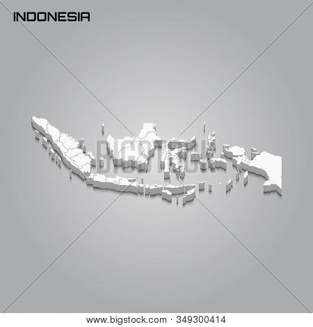 Indonesia 3d Map Vector & Photo (Free Trial) | Bigstock