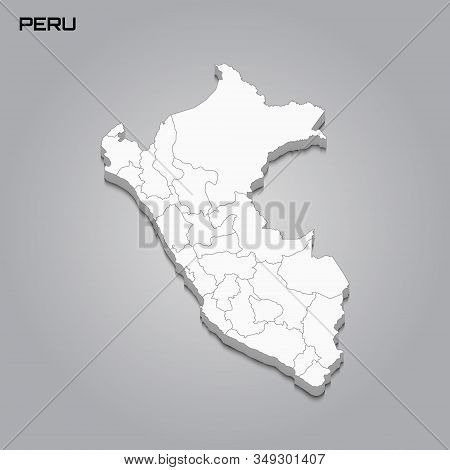 Peru 3d Map Borders Vector & Photo (Free Trial) | Bigstock