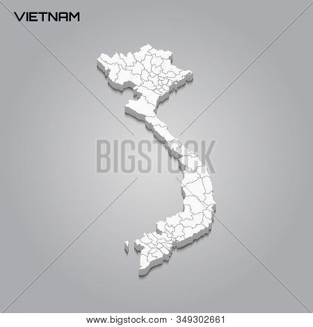Vietnam 3d Map Vector & Photo (Free Trial) | Bigstock