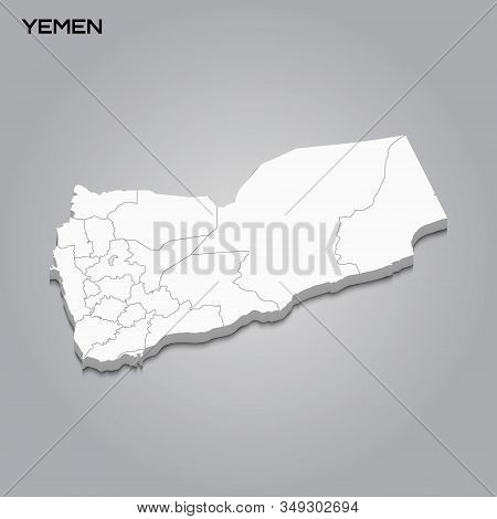 Yemen 3d Map Borders Vector & Photo (Free Trial) | Bigstock