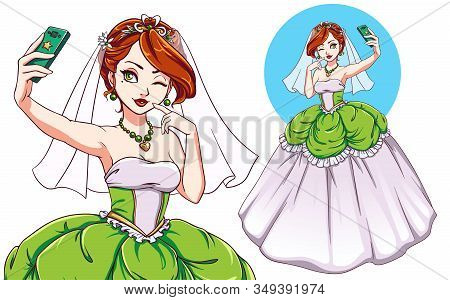 Pretty Cartoon Bride Vector & Photo (Free Trial) | Bigstock