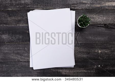 A4 White Paper Pen On Image & Photo (Free Trial) | Bigstock
