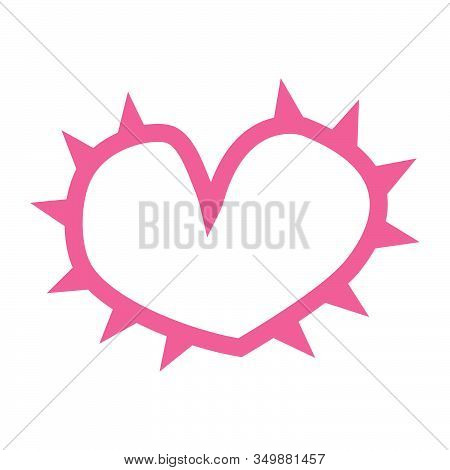 Vector Spiky Heart Vector & Photo (Free Trial) | Bigstock