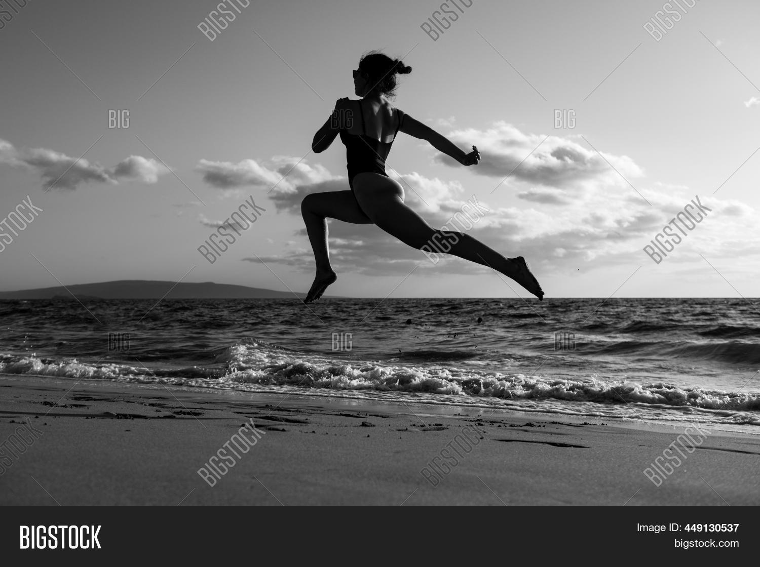 Woman Run On Beach. Image & Photo (Free Trial) | Bigstock