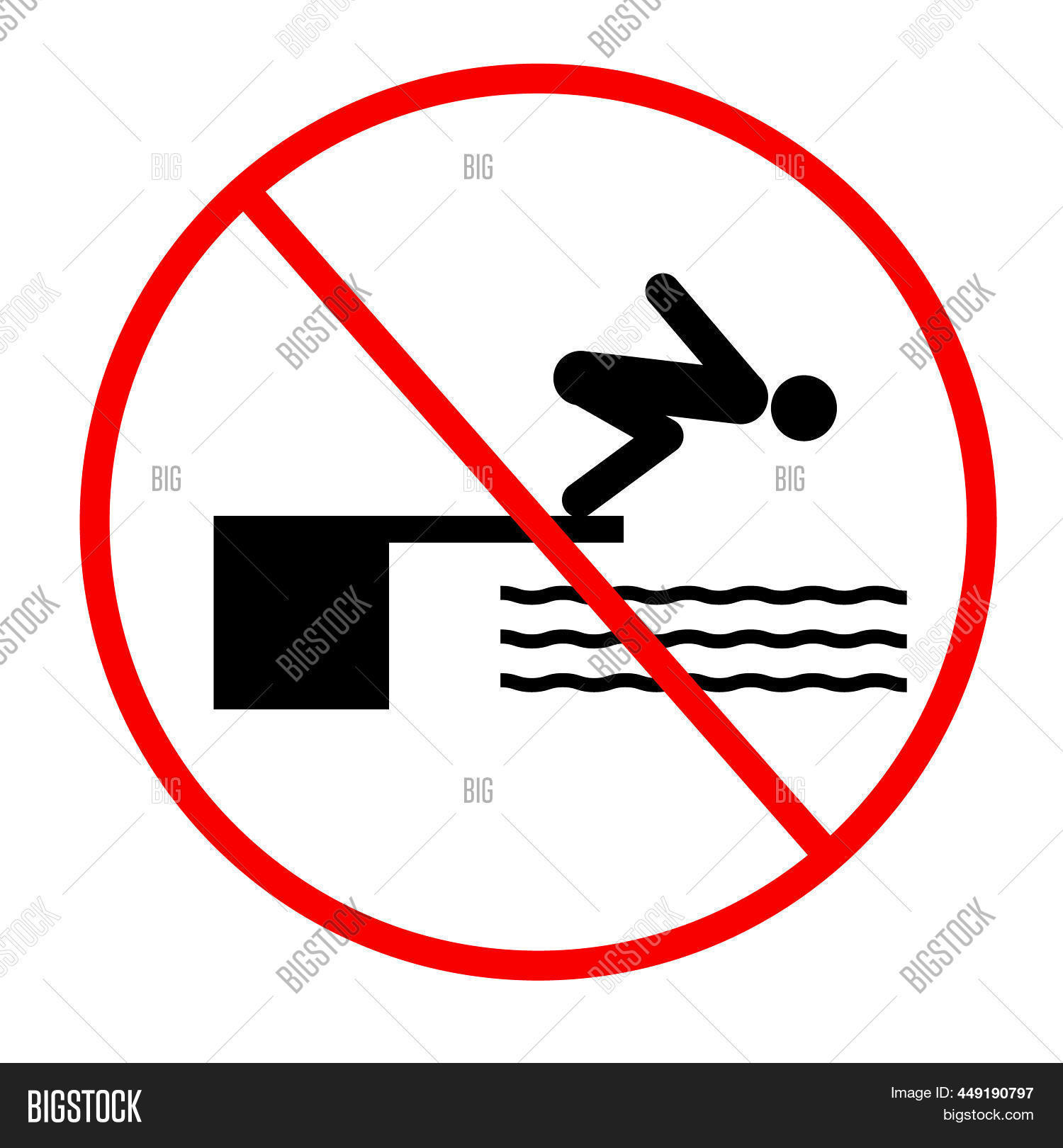 Do Not Jump Pool On Image & Photo (Free Trial) | Bigstock