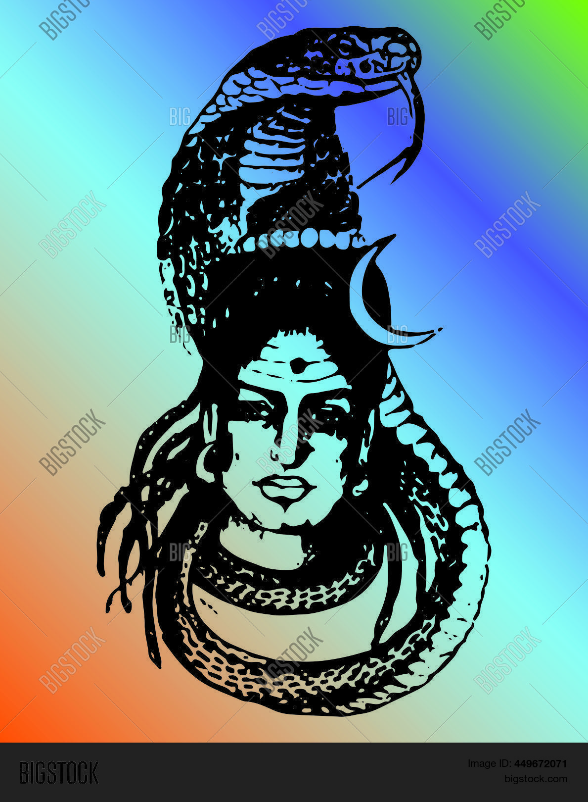 Sketch Hindu Powerful Vector & Photo (Free Trial) | Bigstock