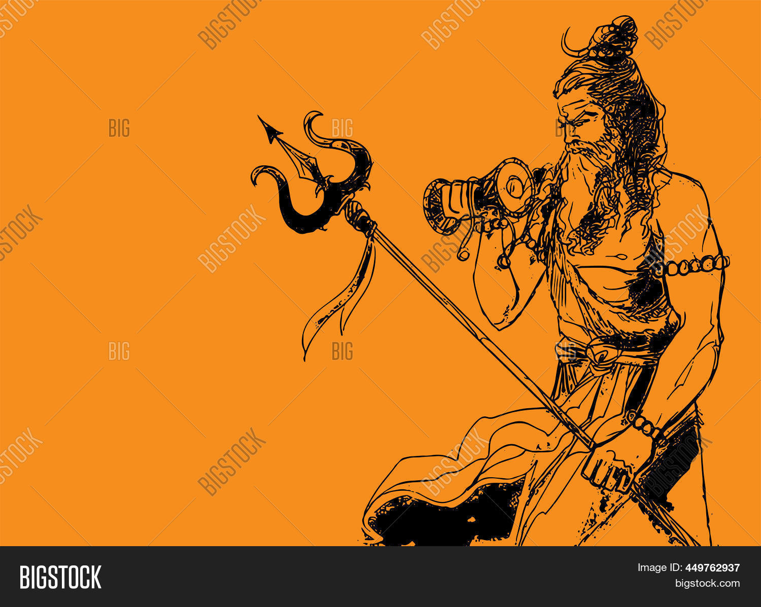 Sketch Hindu Powerful Image & Photo (Free Trial) | Bigstock