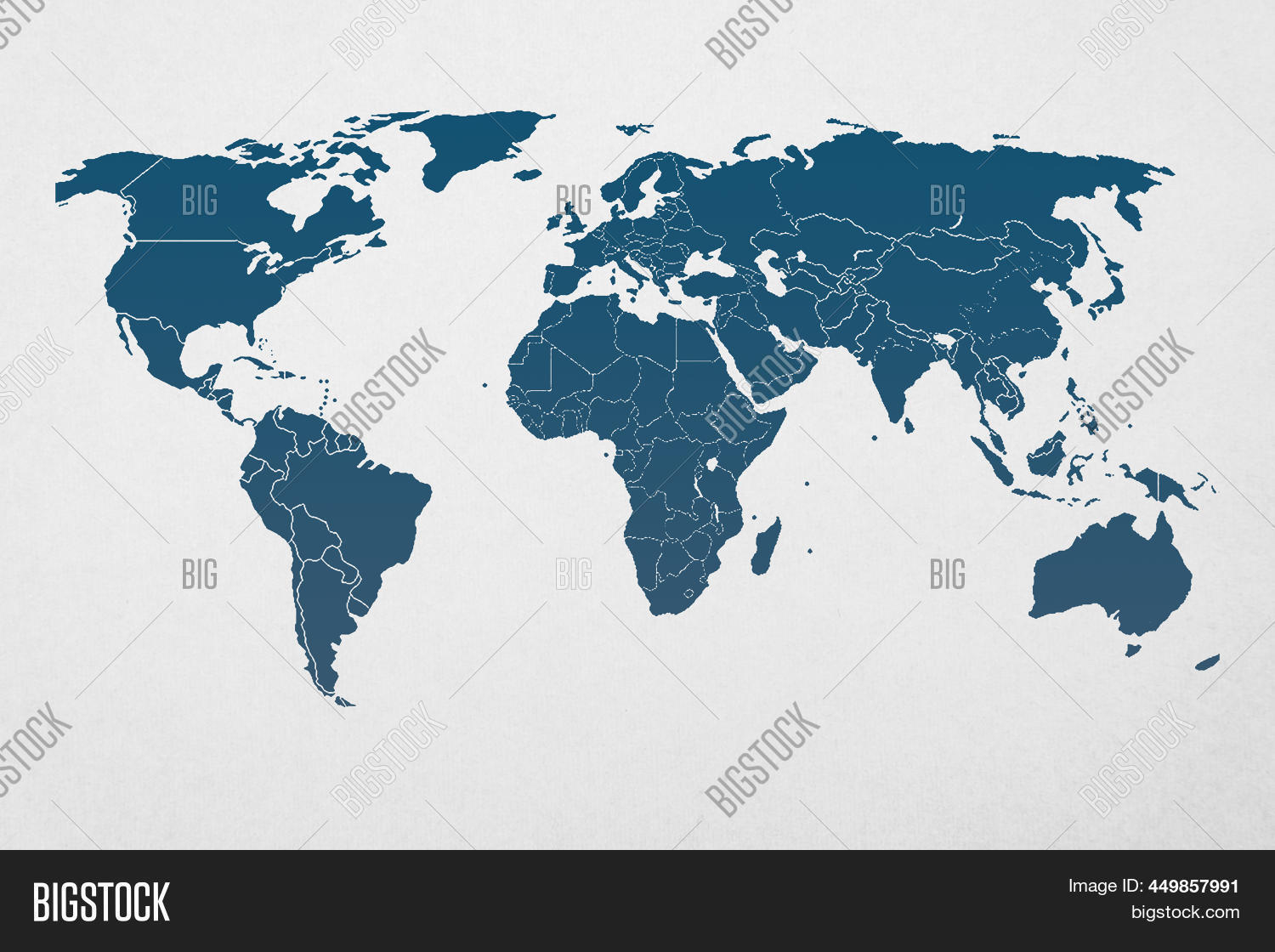 World Map On Paper Image & Photo (Free Trial) | Bigstock