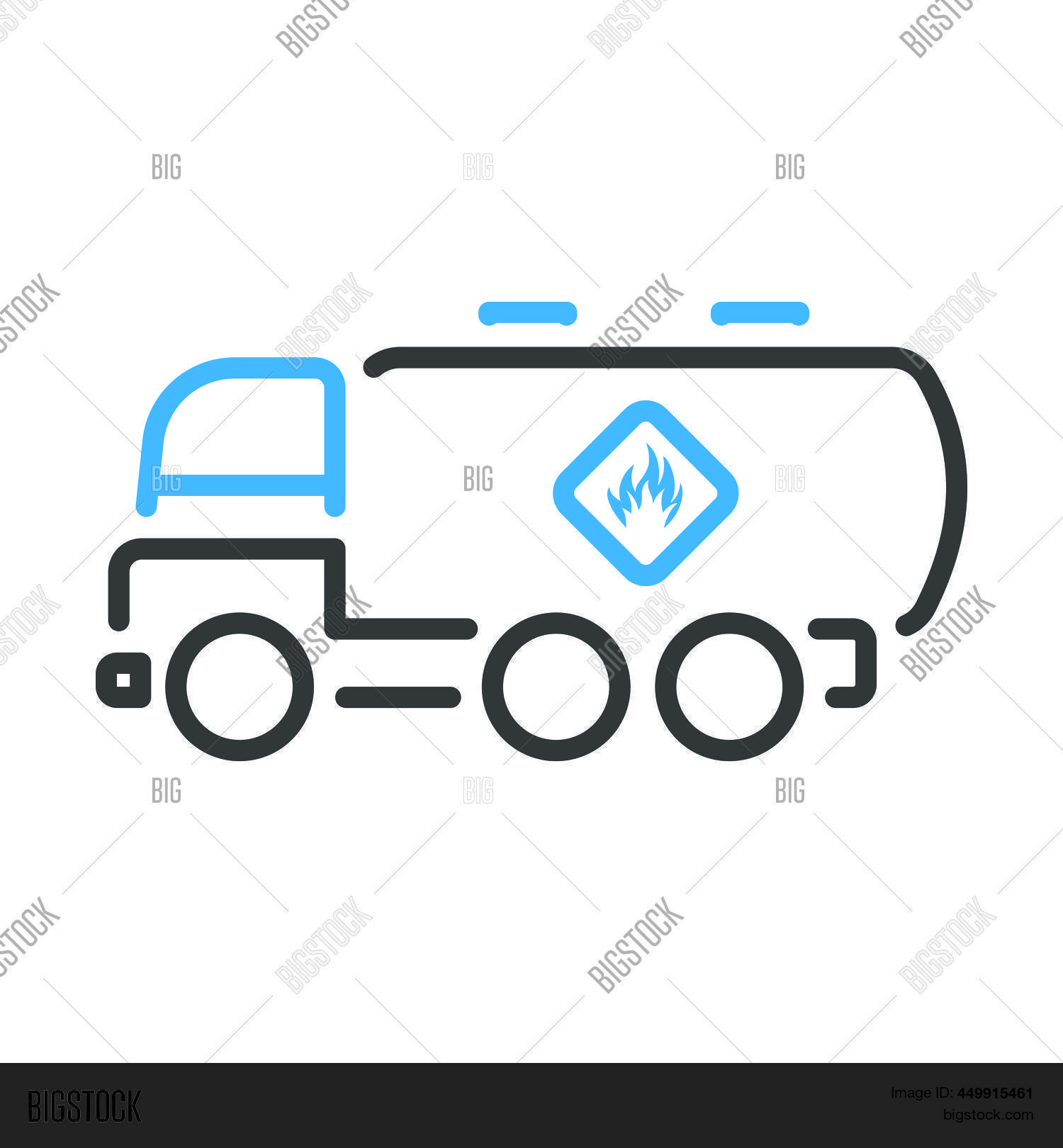 Fuel Tank Truck Icon Vector & Photo (Free Trial) | Bigstock