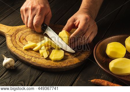 Slicing Potatoes Image & Photo (Free Trial) | Bigstock