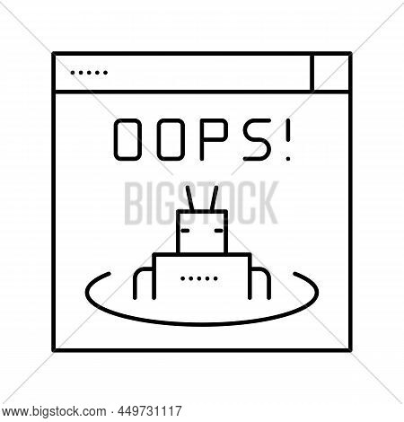 Oops Web Error Line Vector & Photo (Free Trial) | Bigstock
