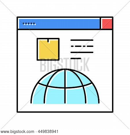 Delivery Service Web Site Color Icon Vector. Delivery Service Web Site ...
