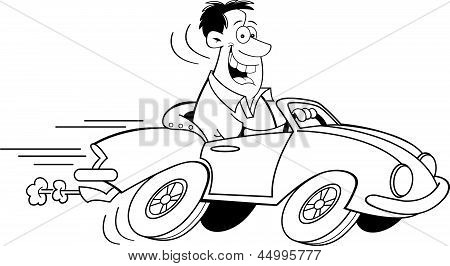 Cartoon Man Driving Vector & Photo (Free Trial) | Bigstock