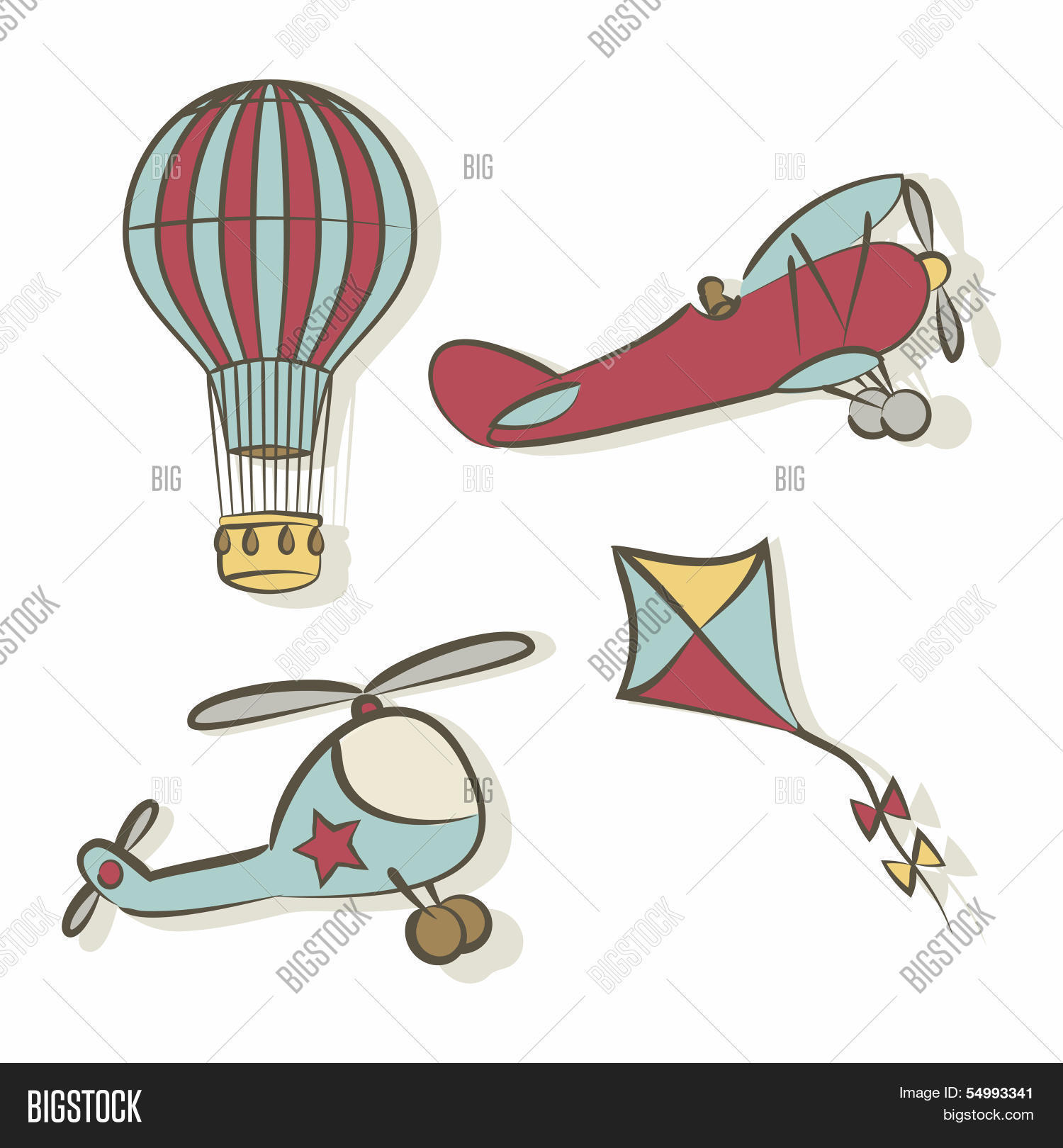 Set Flying Icons Vector & Photo (Free Trial) | Bigstock