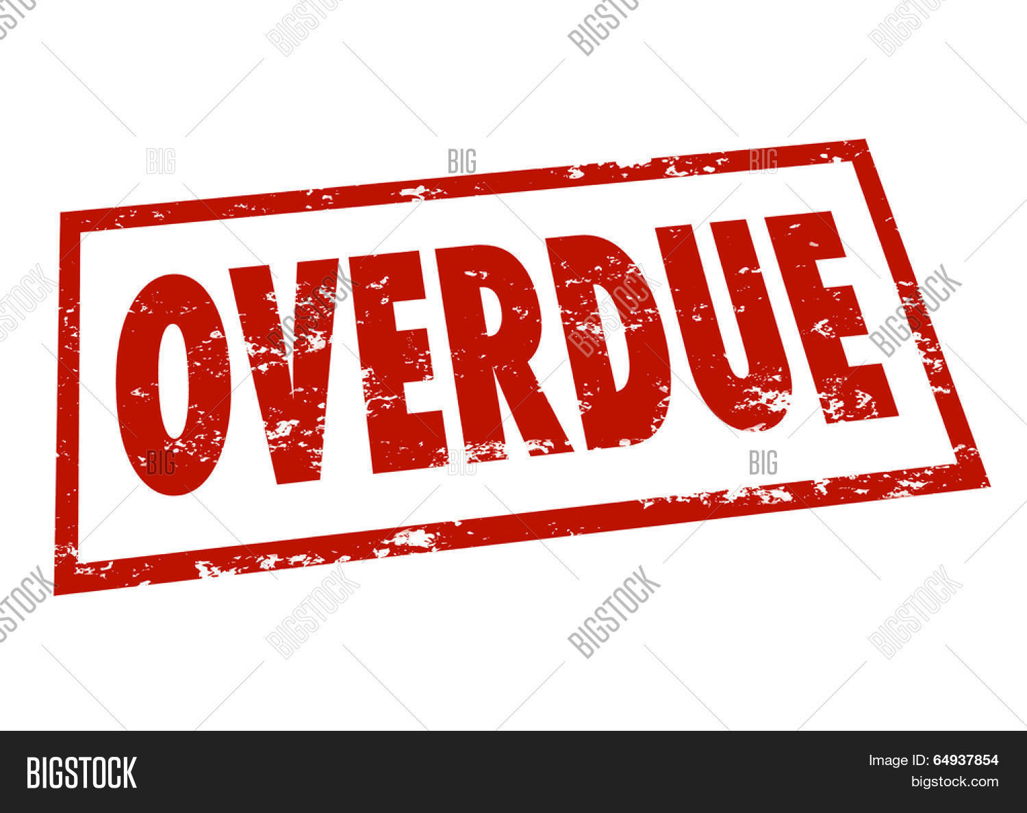 Overdue Word Red Stamp Image & Photo (Free Trial) | Bigstock
