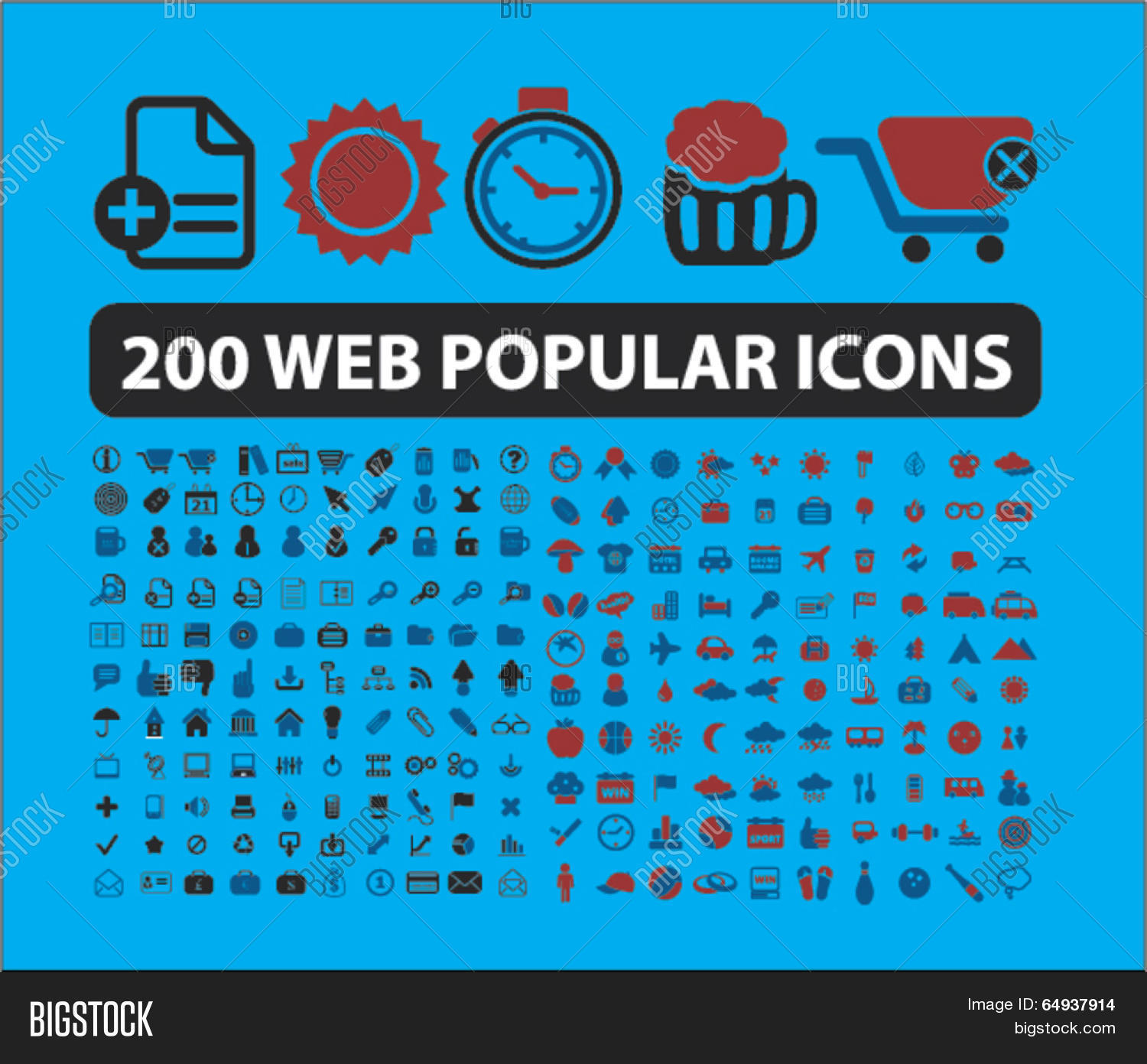 200 Web Popular Icons Vector & Photo (Free Trial) | Bigstock