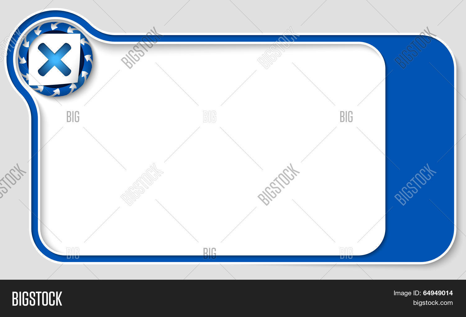 Blue Box Text Arrows Vector & Photo (Free Trial) | Bigstock
