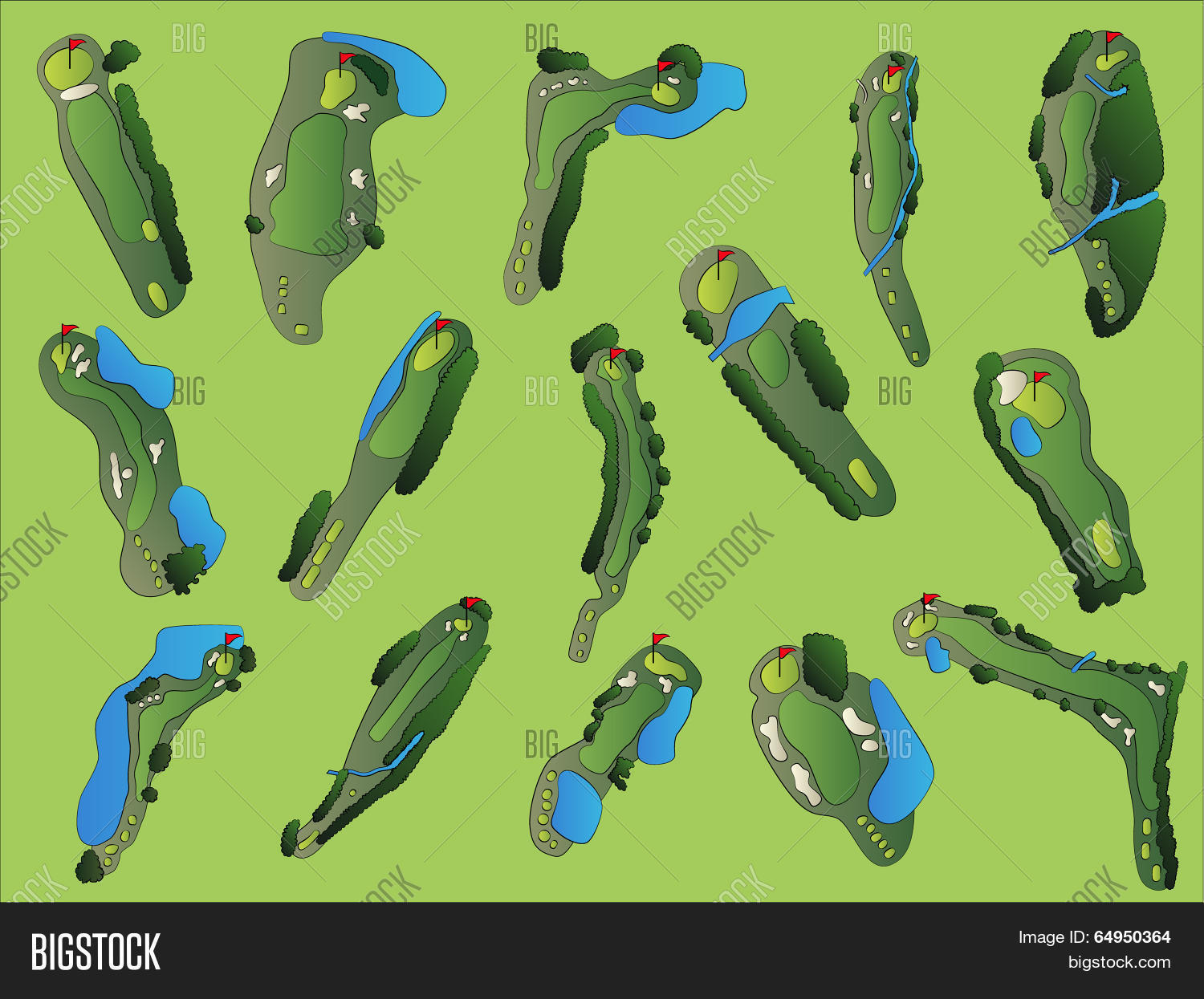 Golf Course Vector & Photo (Free Trial) | Bigstock
