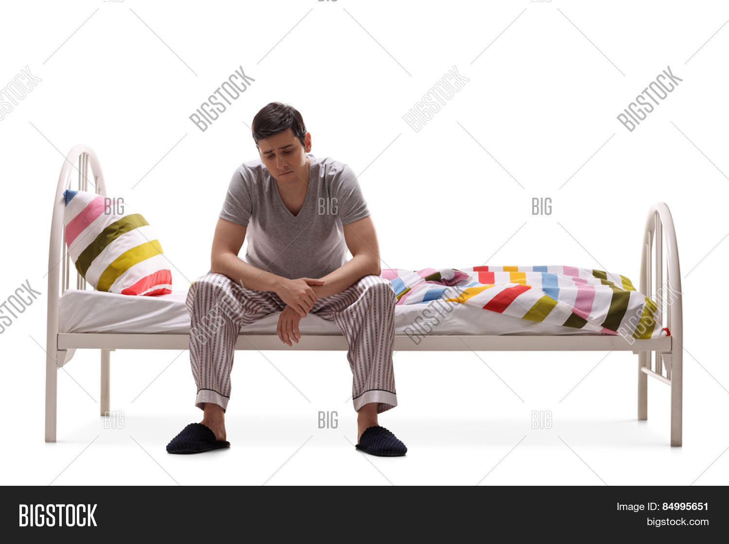 Sad Man Pajamas Image & Photo (Free Trial) | Bigstock