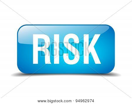 Risk Blue Square 3D Vector & Photo (Free Trial) | Bigstock