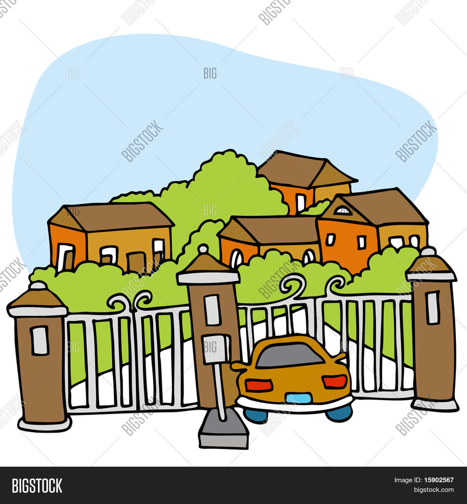 Image Car Front Gate Vector & Photo (Free Trial) | Bigstock