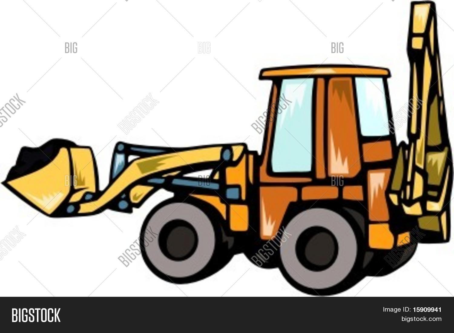 Vector y foto Retroexcavadora (prueba gratis) | Bigstock