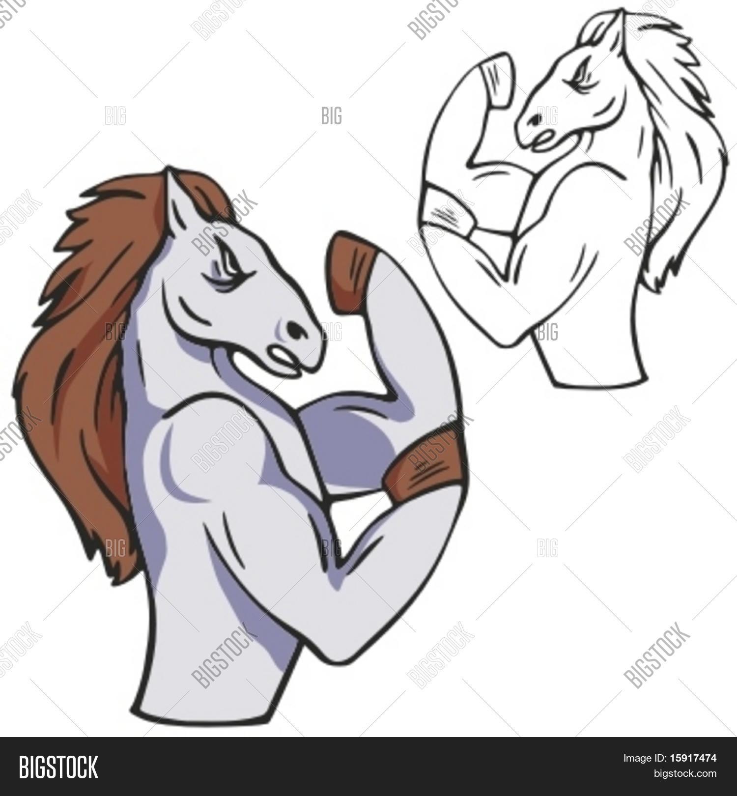 Pony Boxing Mascot Vector & Photo (Free Trial) | Bigstock