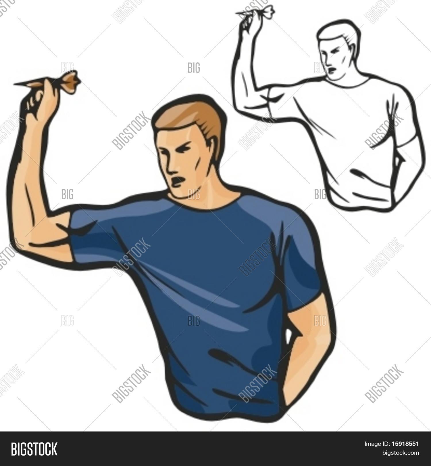 Darts Player. Vector Vector & Photo (Free Trial) | Bigstock