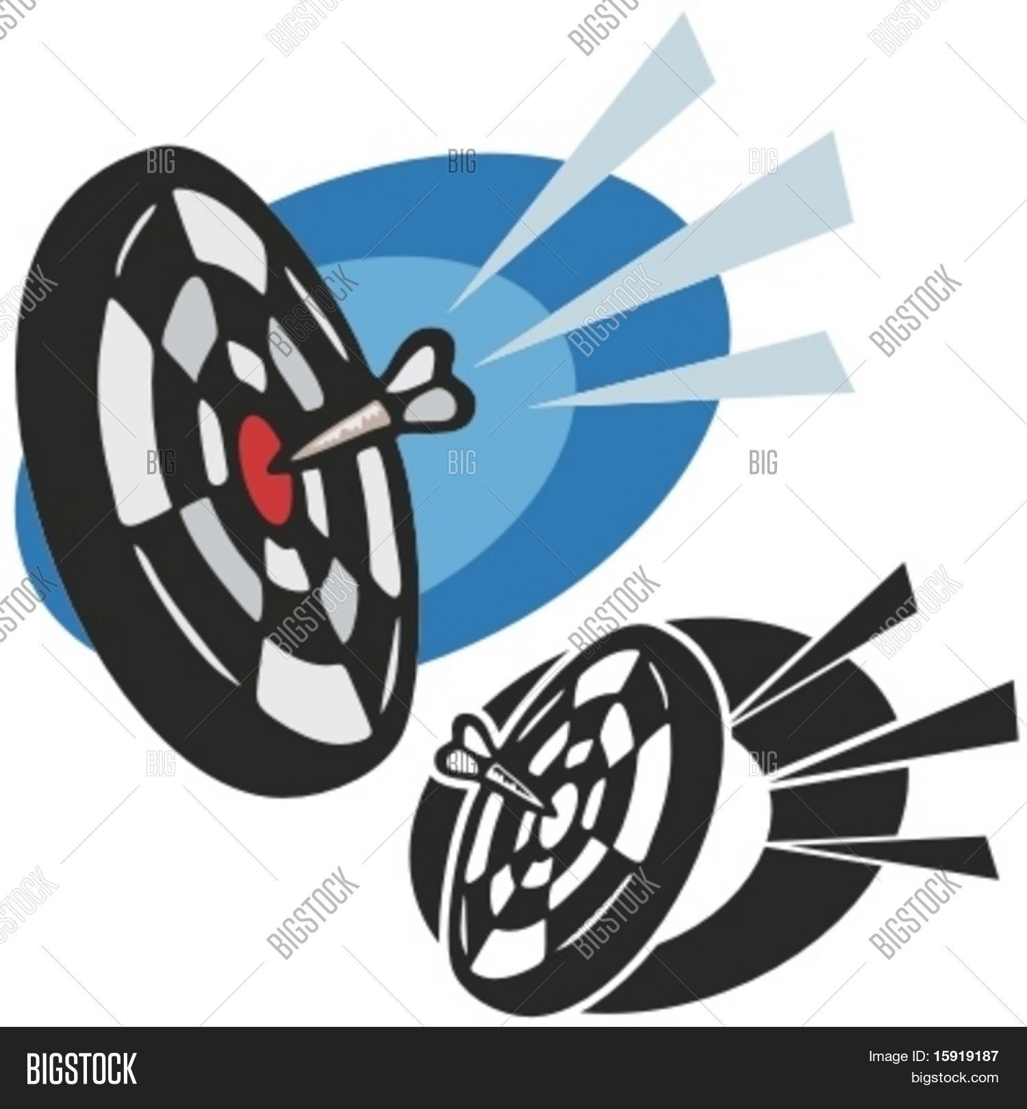 Dart Board. Vector Vector & Photo (Free Trial) | Bigstock