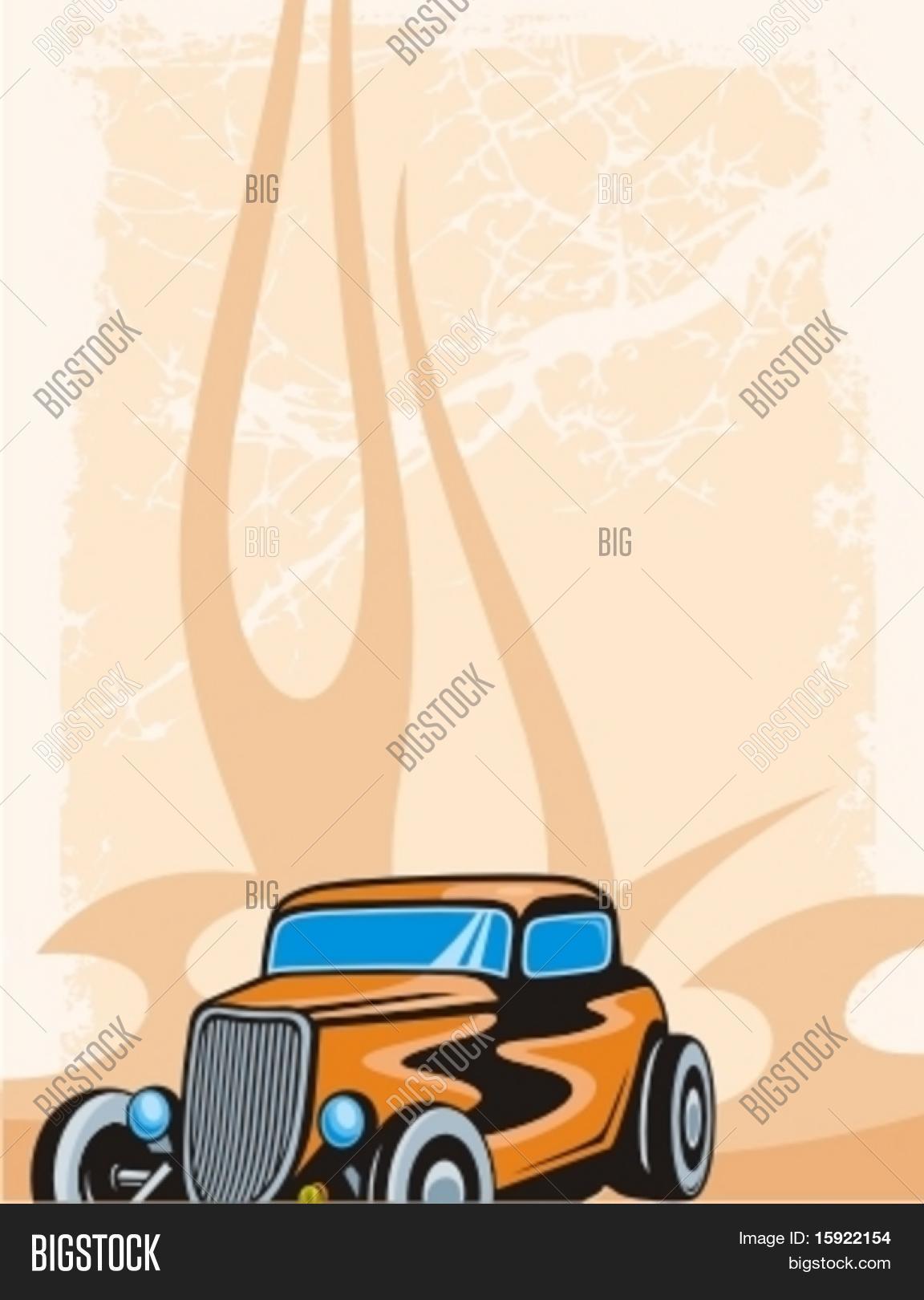 Hot Rod Background Vector & Photo (Free Trial) | Bigstock