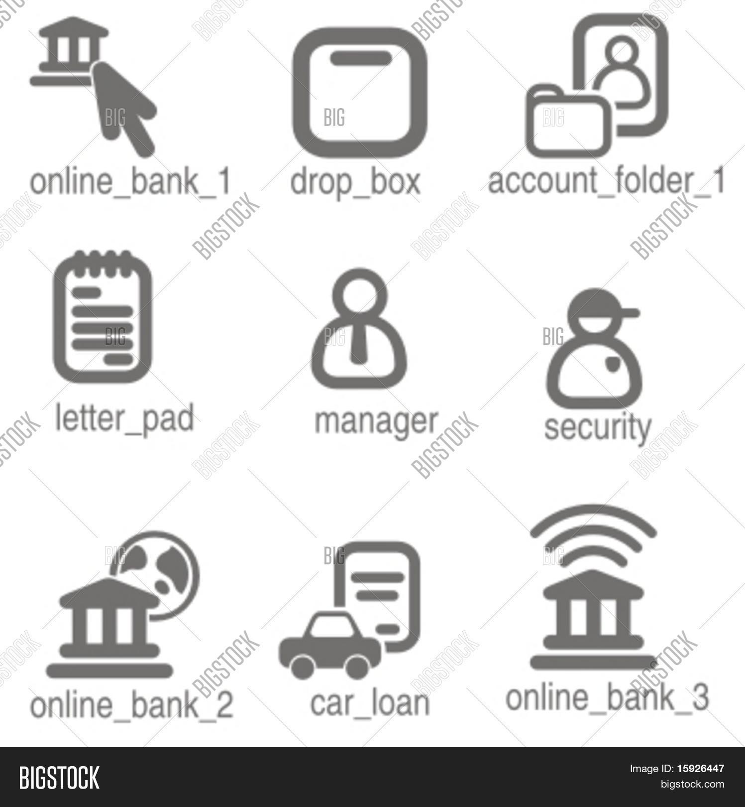 Accounting Icons Set Vector & Photo (Free Trial) | Bigstock