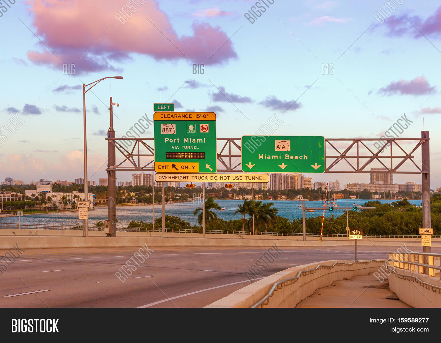Road Signs Miami Beach Image & Photo (Free Trial) | Bigstock