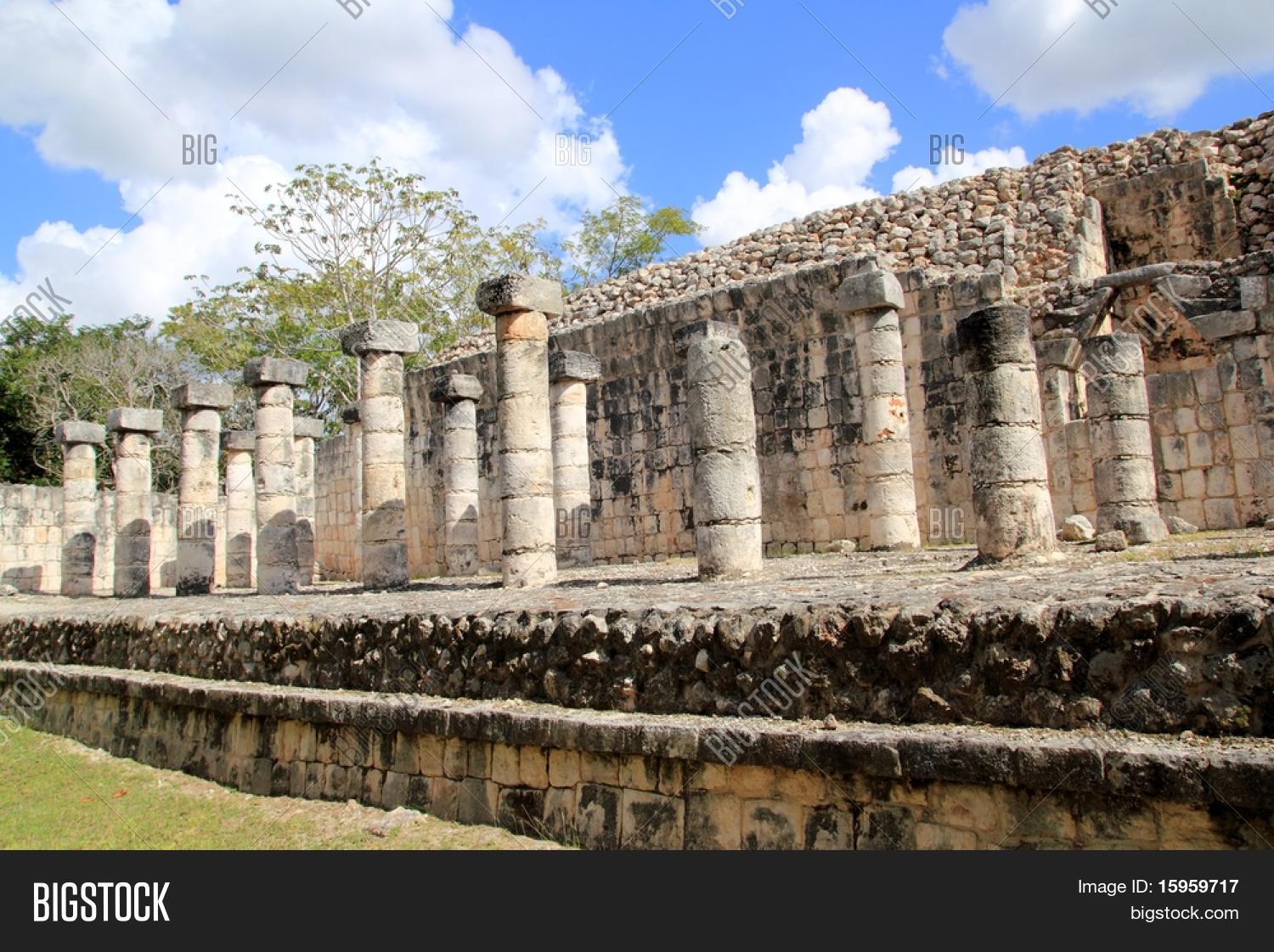 Columns Mayan Chichen Image & Photo (Free Trial) | Bigstock